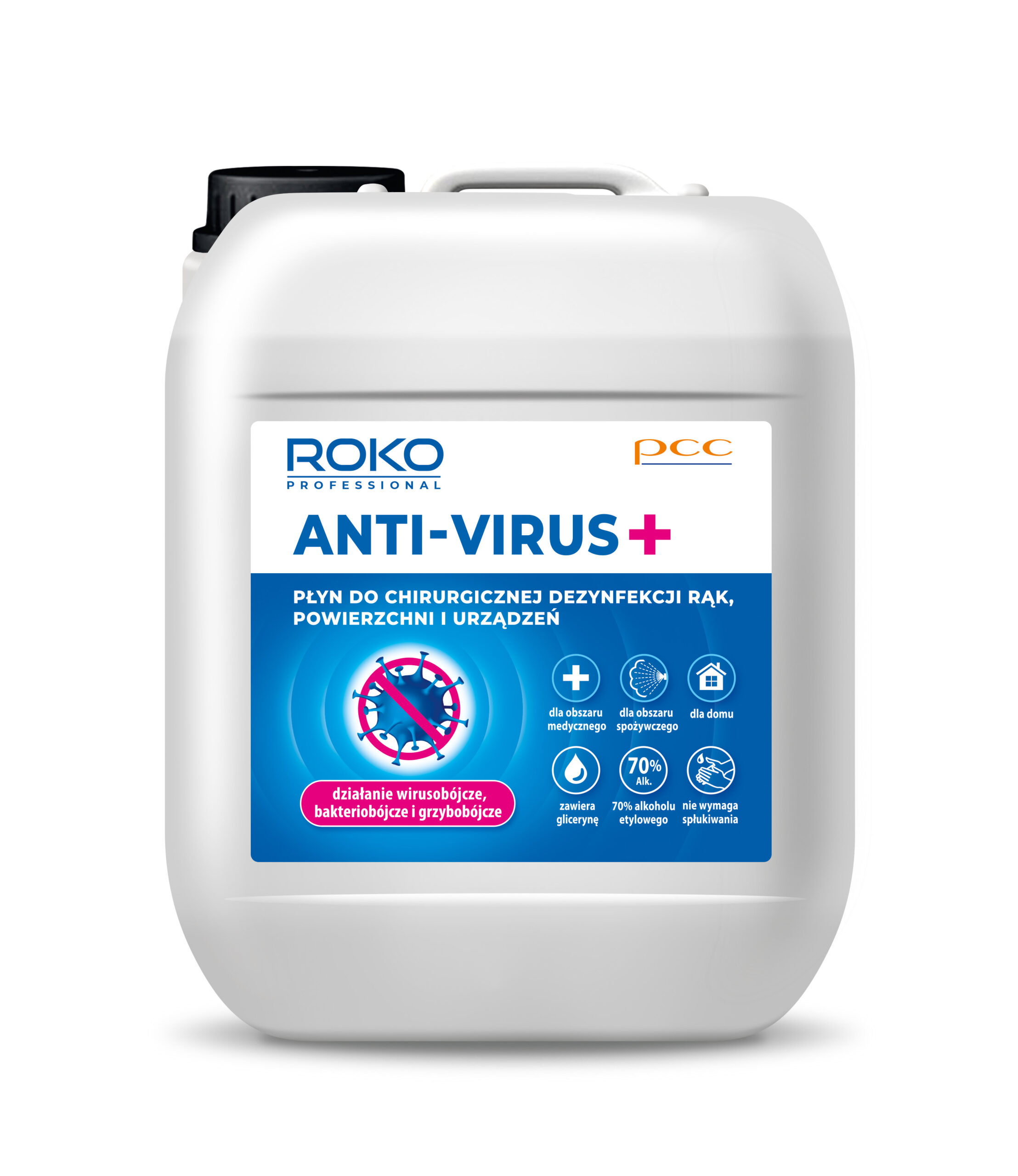 ROKO 5 l. ANTI-VIRUS dezynfekcja rąk i powierzchni - Sklep ze środkami ...